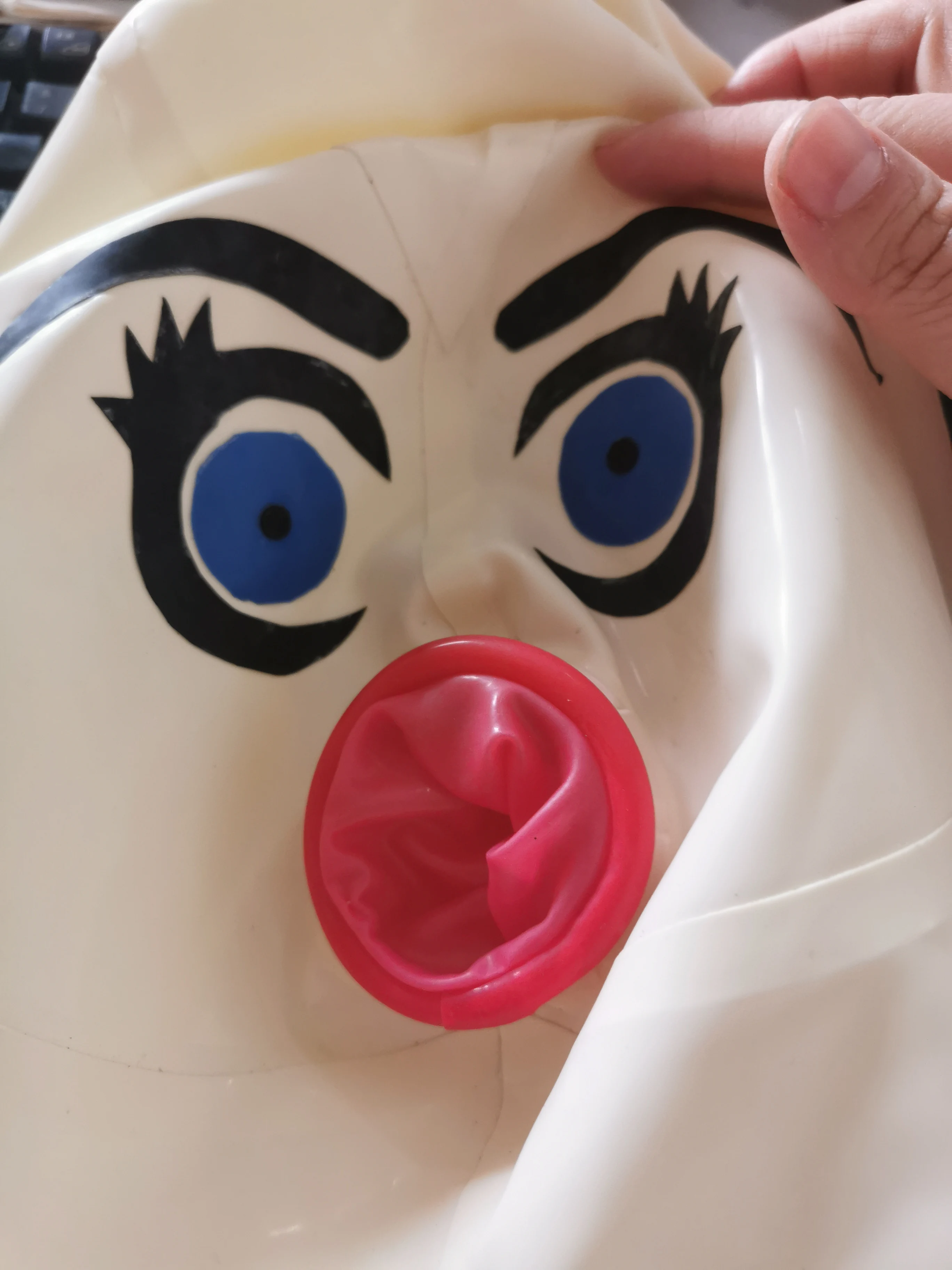 Latex Mask Cosplay Hats Hood with Eyes Mouth Nostrils open including ...