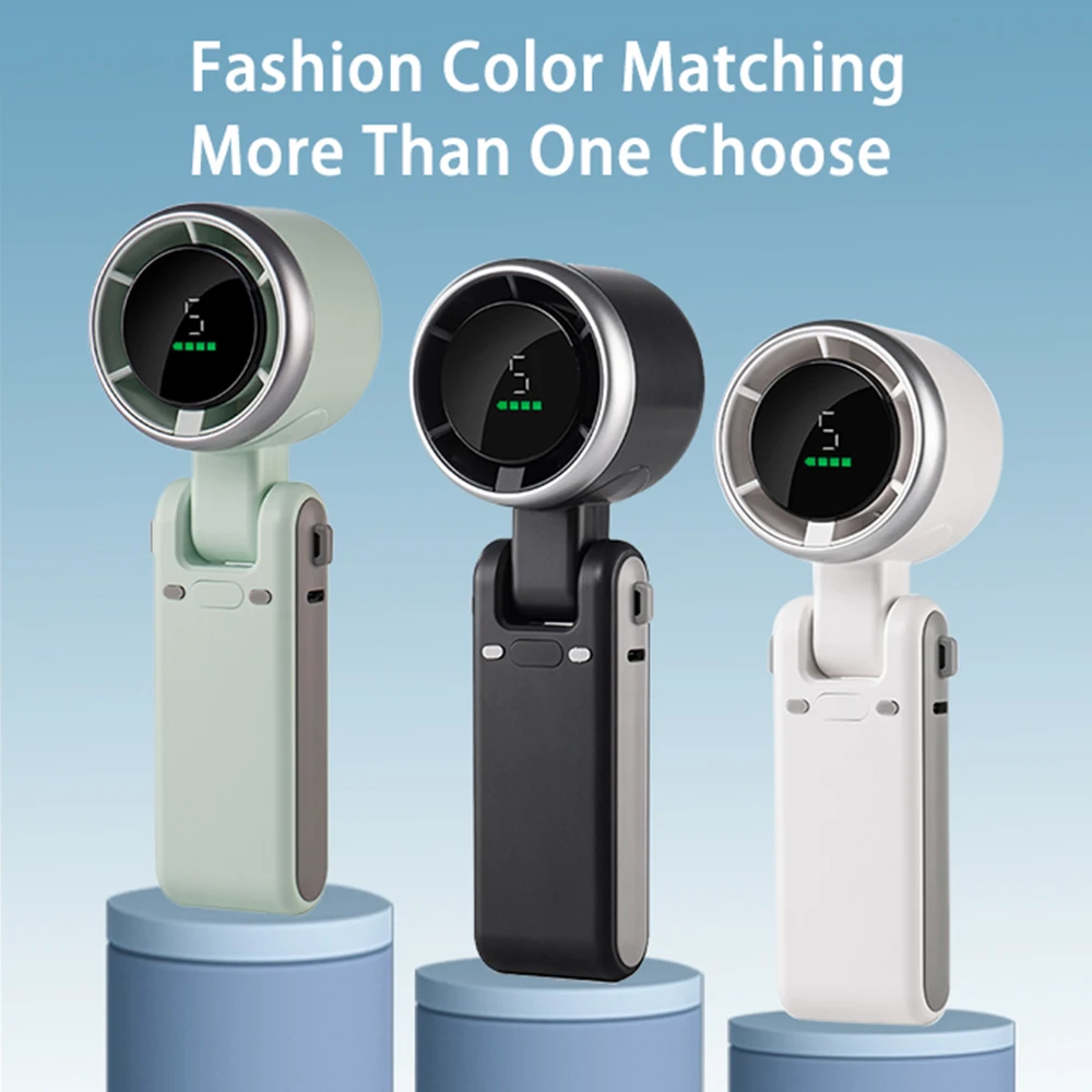 2024-New-Portable-Handheld-Personal-Rechargeable-Desk-Fan-LED-Digital ...
