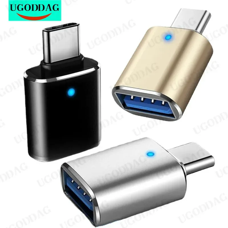 LED Display USB 3.0 to Type C Male Adapter USB A to USBC Connector OTG ...