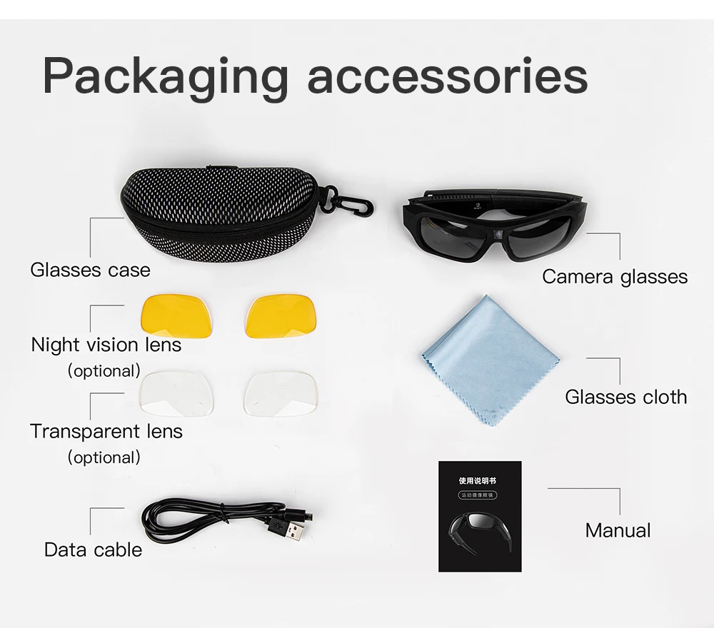 Sunglasses DVR Secretly | Records Video And Audio All In One Unit. Play ...