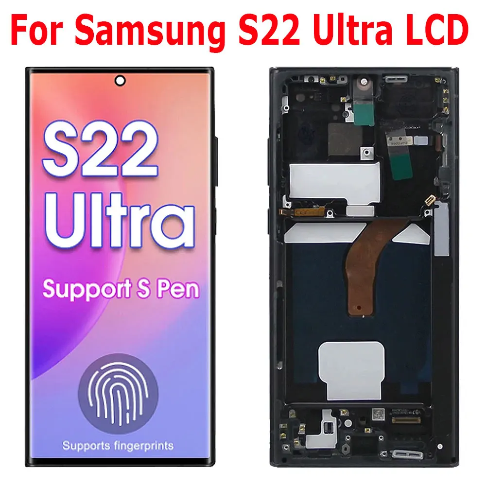 Amoled-S22-Ultra-Dispaly-Screen-for-Samsung-Galaxy-S22-Ultra-5G-S908B ...