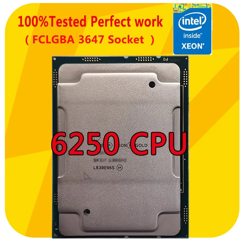Original-Xeon-gold-medal-6250-SR3FU-CPU-processor-4-5GHZ-8-CORE-16 ...