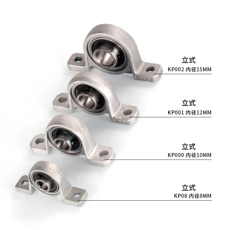 2Pcs Zinc Alloy Ball Bearing Housing Pillow Block Shaft Support KP08 ...