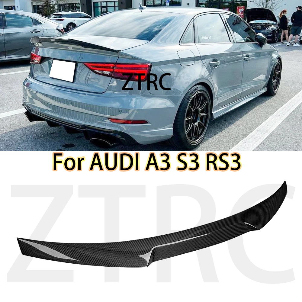 Car-Spoiler-For-Audi-A3-S3-RS3-8V-Limousine-M4-Style-Real-carbon-fiber ...