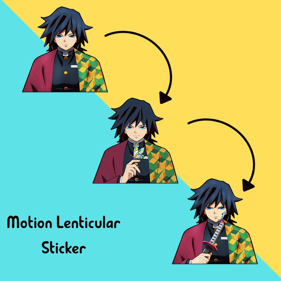 Tomioka Giyuu Motion Sticker Kimetsu No Yaiba Anime Stickers Waterproof ...