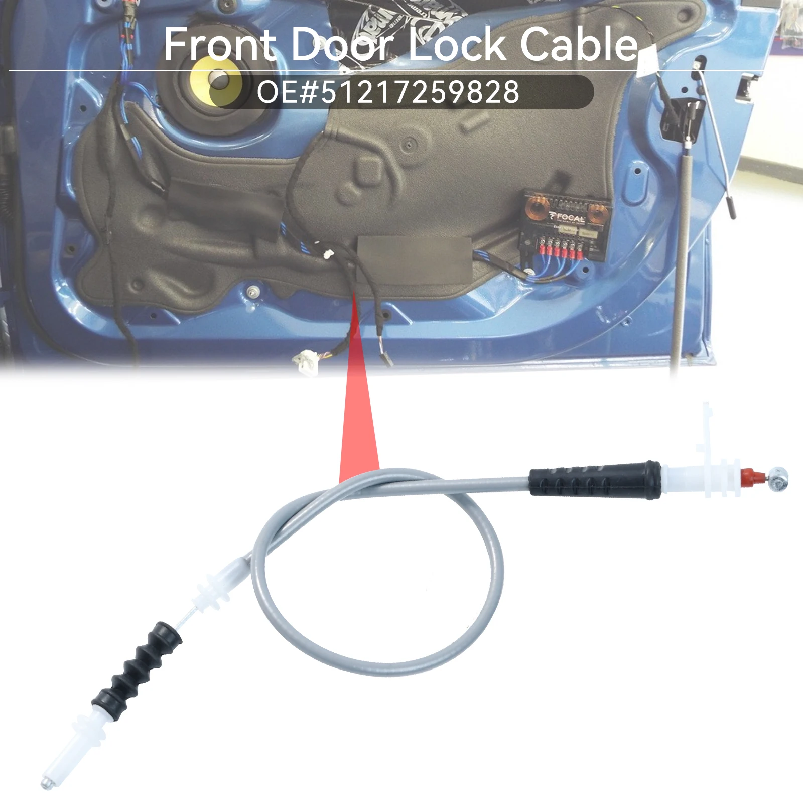 Front-Door-Exterior-Lock-Handle-Release-Cable-Wire-For-BMW-3-Series-F30 ...