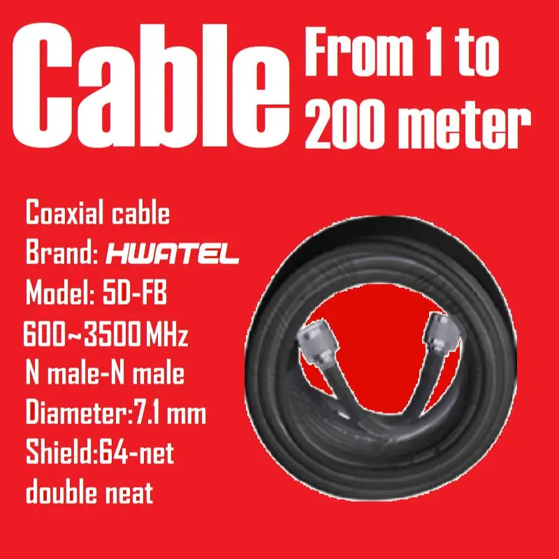 Signal Booster Repeater Antenna Cable 5D Coaxial Cable N Male to N male ...