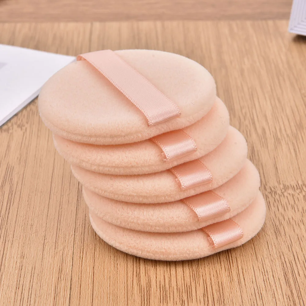 5/10 Pcs Facial Powder Foundation Puff Professional Round Shape ...