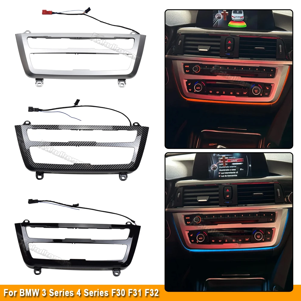 Radio trim led dashboard center console AC panel light With Blue and ...