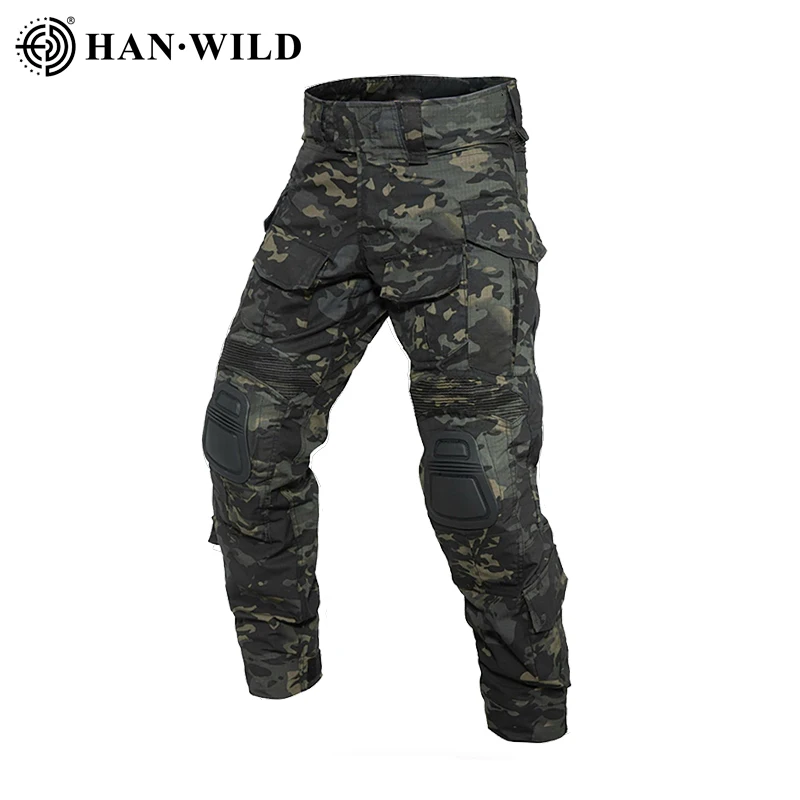 Casual-Cargo-Pants-Combat-Pants-with-Pads-Airsoft-Tactical-Pant-US ...