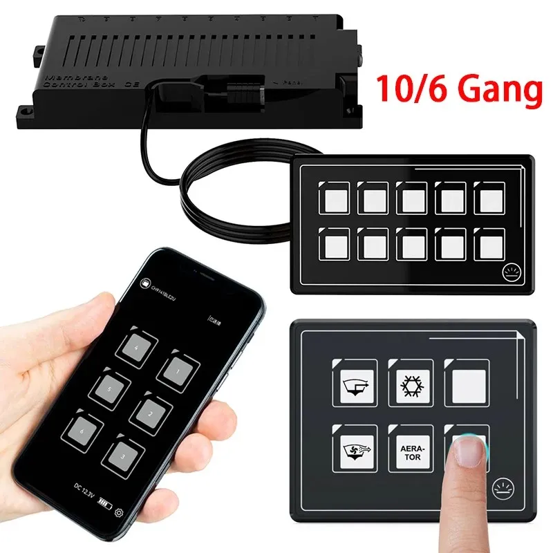 Switch-Panel-12V-Car-Universal-10P-Membrane-Control-Smart-Bluetooth-APP ...