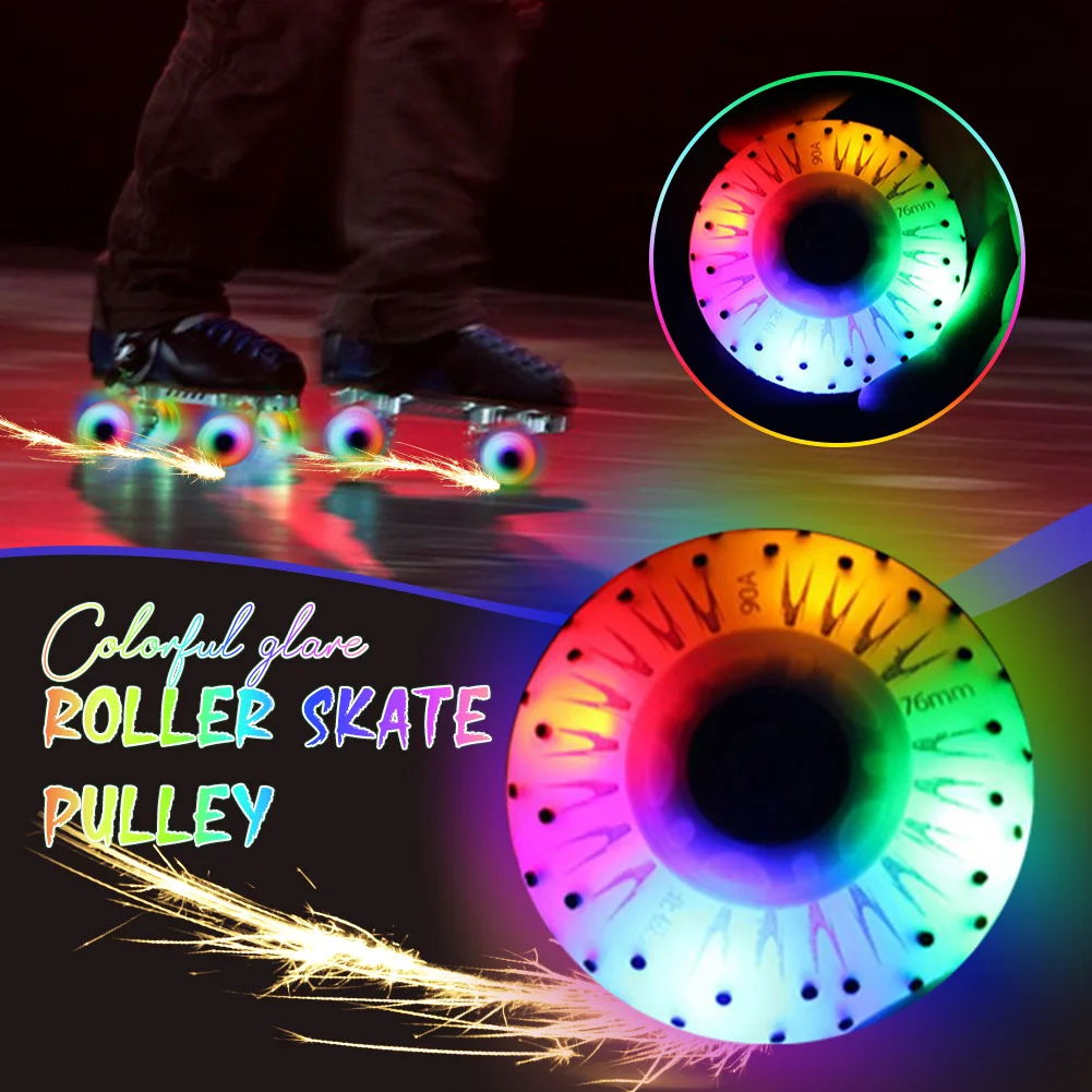 1PCS-Roller-Skating-Wheel-With-Colorful-Light-High-Brightness-In-line ...