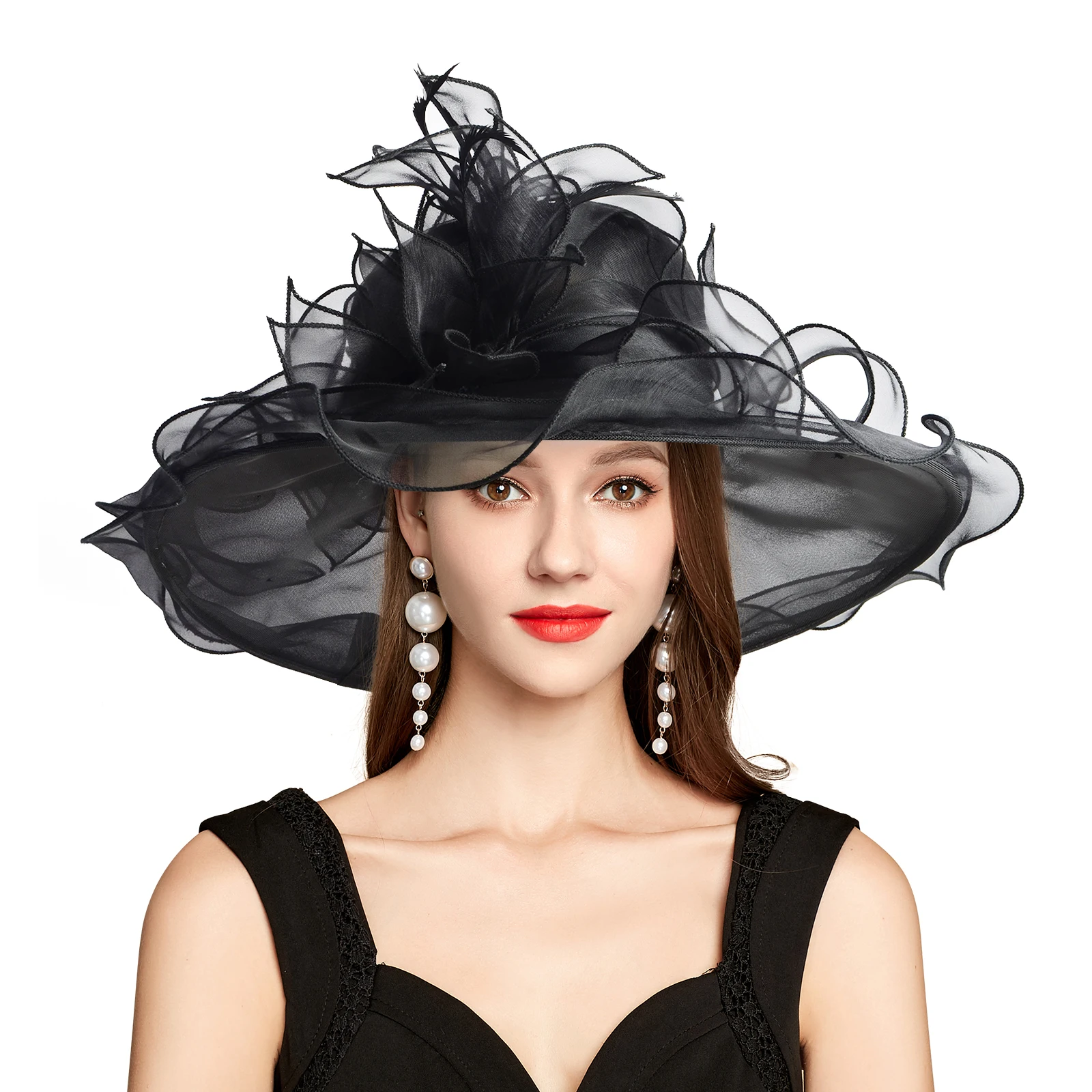 2024-Kentucky-Derby-Hats-Organza-Hat-Summer-Beach-Sun-Hat-for-Women ...