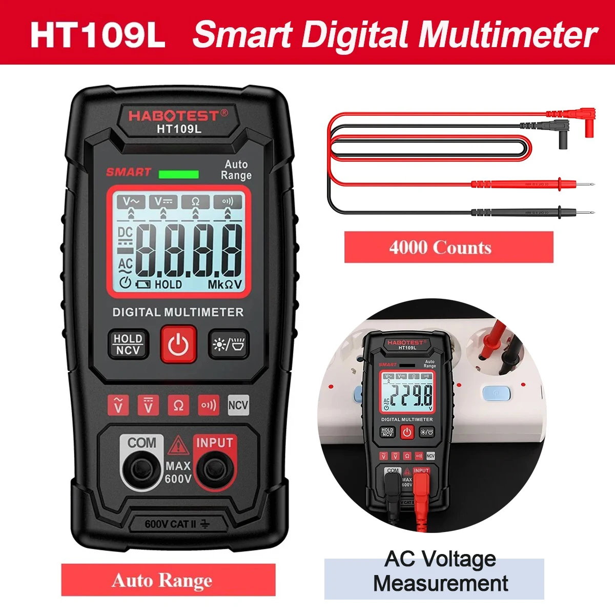 HT109L-Smart-Digital-Multimeter-4000-Count-600V-DC-AC-NCV-Measurement ...
