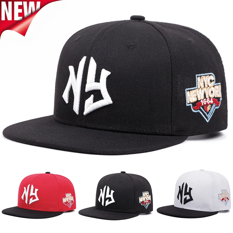 Men-s-Fashion-Letter-NY1664-Embroidered-Snapback-Hat-Hip-Hop-Cap-Casual ...