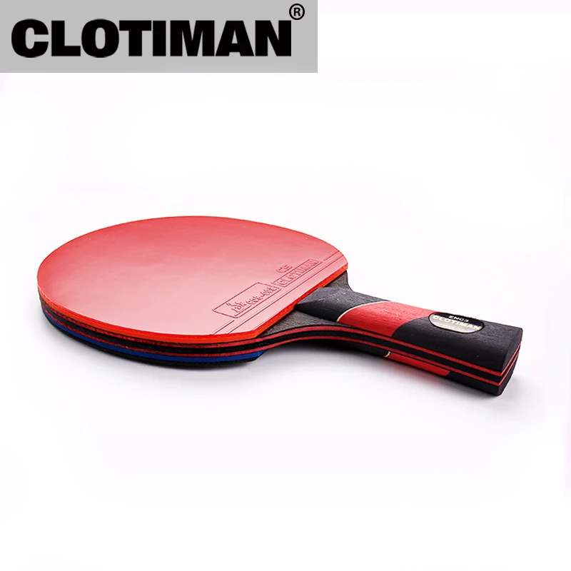 High quality carbon bat table tennis racket with rubber pingpong paddle ...