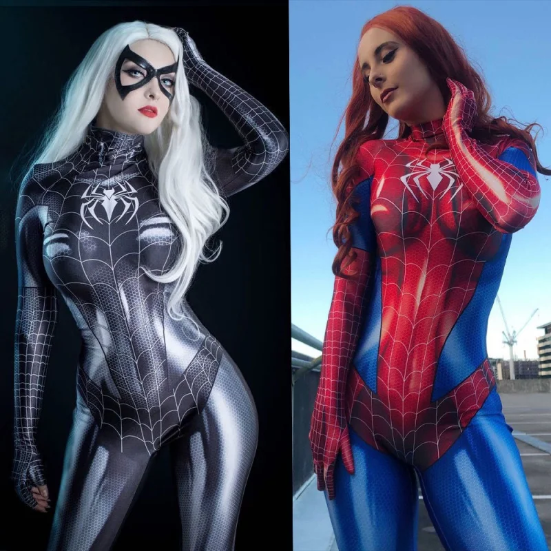 Spiderman-Cosplay-Costume-for-Women-Sexy-Zentai-Suit-Spidergirl-Bodysuit-Superhero-Jumpsuit ...