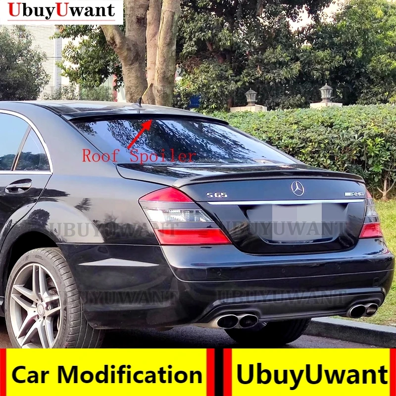 For Benz W221 ROOF Spoiler ABS Material Car Rear Wing Color Rear ...