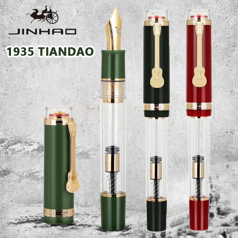 Jinhao-1935-TIANDAO-Fountain-Pen-Red-Green-Black-Luxury-Guitar-Clip-F-M ...