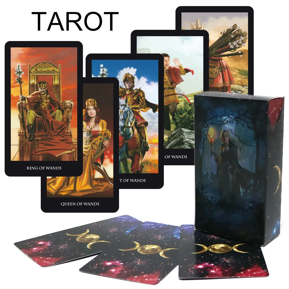 Tarot Cards Golden Lenormand Portable 36-Card Set Mysterious Divination ...