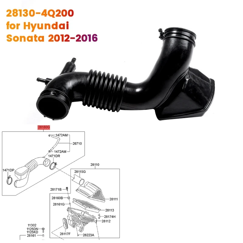 Engine-Air-Intake-Hose-Pipe-Assembly-28130-4Q200-For-Hyundai-Sonata ...