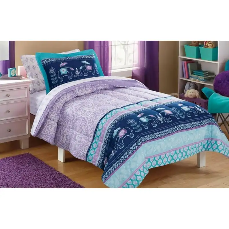Elle-Boho-6-Piece-Bed-in-a-Bag-Bedding-Set-Twin-Wednesday-addams-Sheets ...