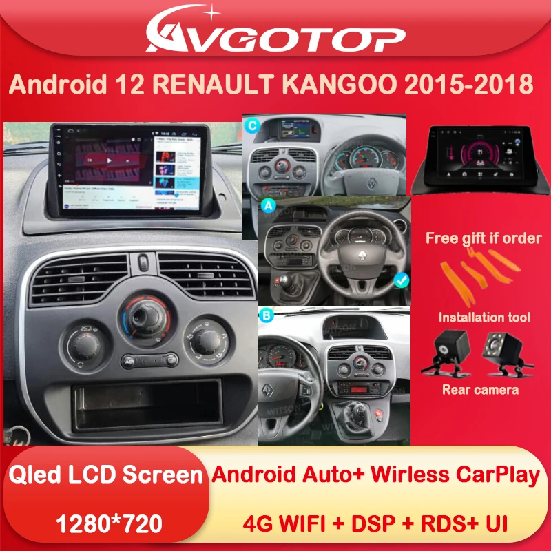 Radio Multimedia con Android 12 para coche, dispositivo inalámbrico con ...