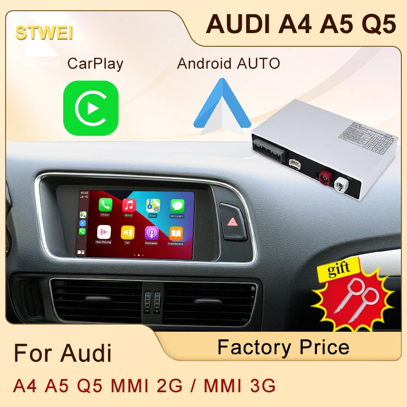 Wireless CarPlay For Audi MMI 2G MMI 3G Q5 2010-2018 A4 B9 A5 2008-2016 ...