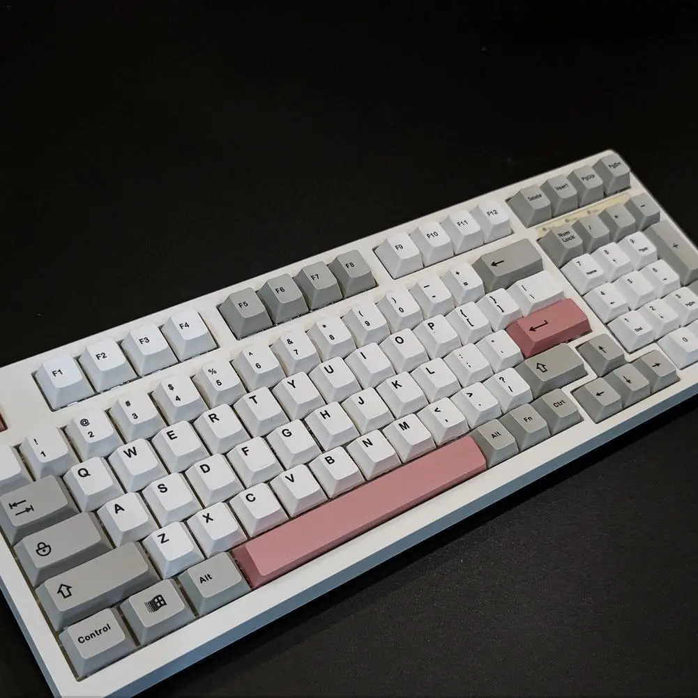 GMK 9009 레트로 프로파일 키캡, 기계식 키보드용 126 키 세트, DIY 맞춤형 PBT DYE-SUB 61 60 ...