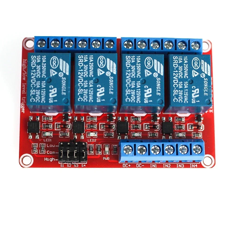 High/Low Level Trigger Relay Module 1 2 4 8 Channel 5V 12V 24V Home ...