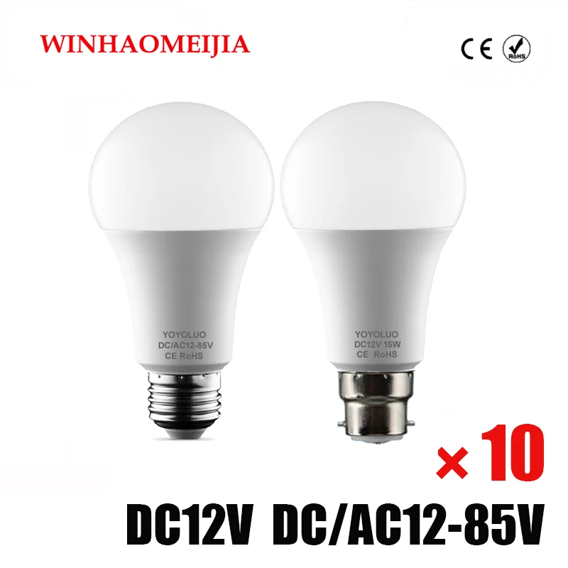 New E27 Led Bulb 12V LED Lamp 3W 6W 9W 12W 15W DC12 Volts Lampada Led ...