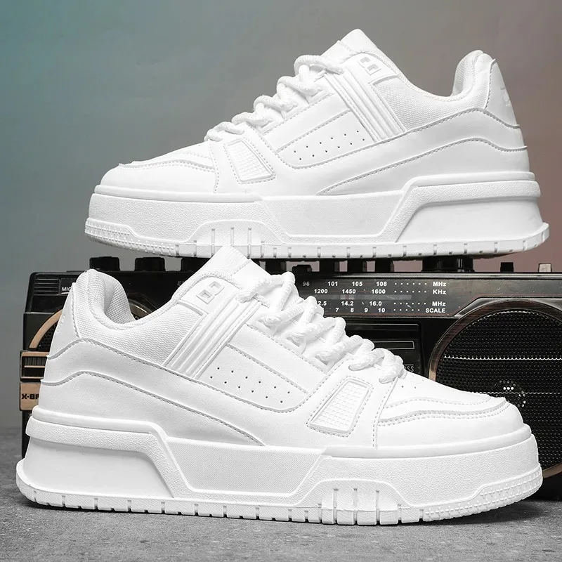 Zapatillas-deportivas-con-plataforma-para-hombre-zapatos-de-Skate-con-cordones-suela-gruesa ...