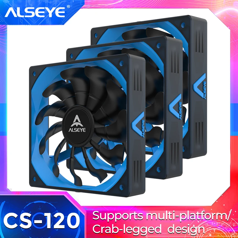 ALSEYE PC 냉각 팬 120mm 팬 12v PWM 4pin 냉각기 (3 개/몫/많은) PC 케이스/CPU 냉각기를위한 ...