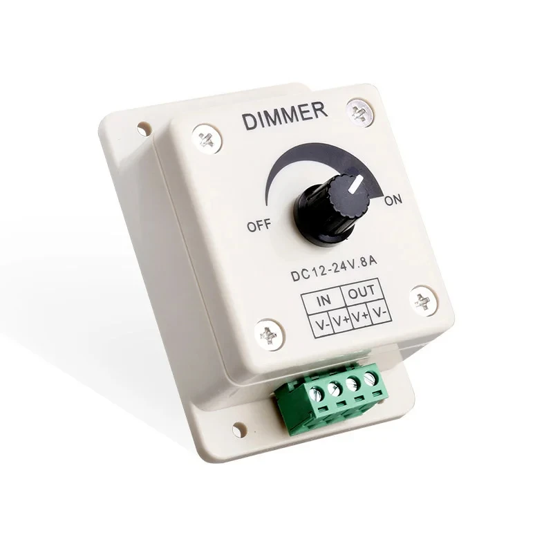 LED-Dimmer-DC-12V-24V-8A-Brightness-Adjustment-Controller-Switch-Lamp ...
