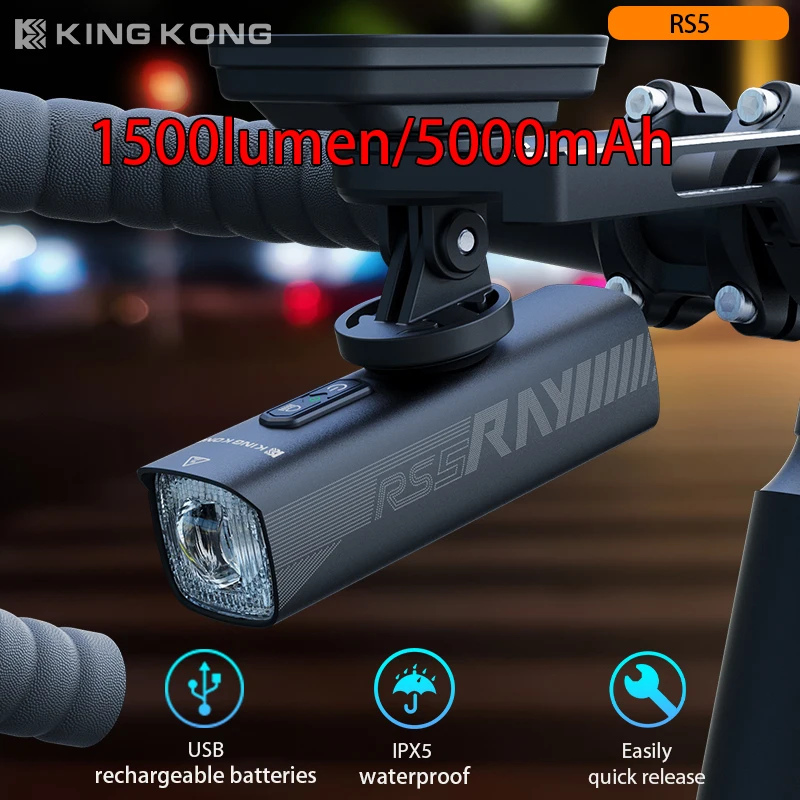 KING KONG RS5 LED Bicycle Light cut-off line USB Rechargeable Front ...