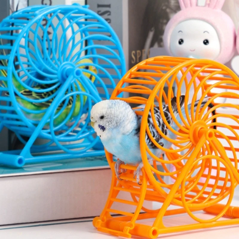 Pet-Parrots-Exercise-Running-Wheel-with-Stand-Playing-Supplies-Cage ...