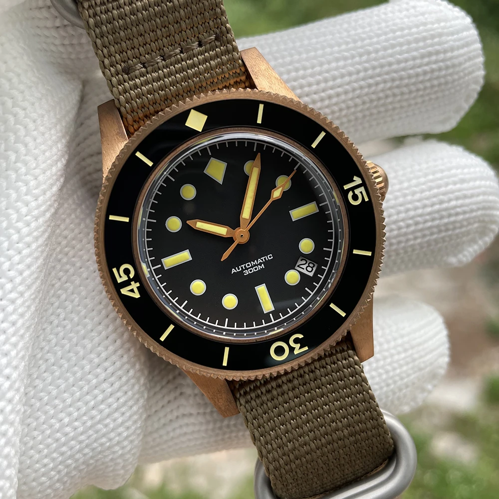 Steeldive Bronze Watch Sd1952s 30atm Water Resistant Ceramic Bezel Nh35 ...
