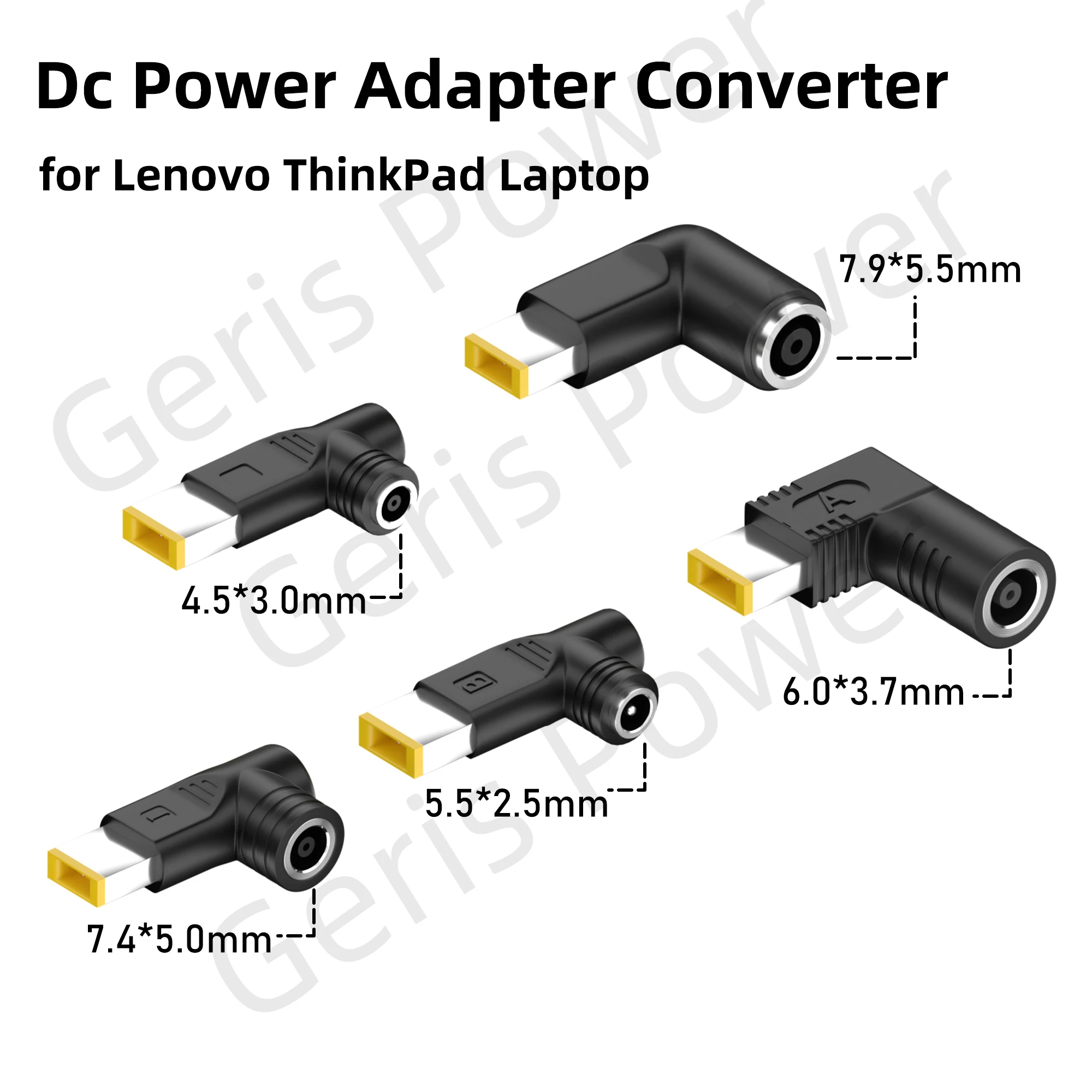 DC 7.9x5.5 7.4x5.0 5.5x2.5 4.5x3.0 6.0x3.7mm to Square Plug Connector Dc Power Adapter Converter ...