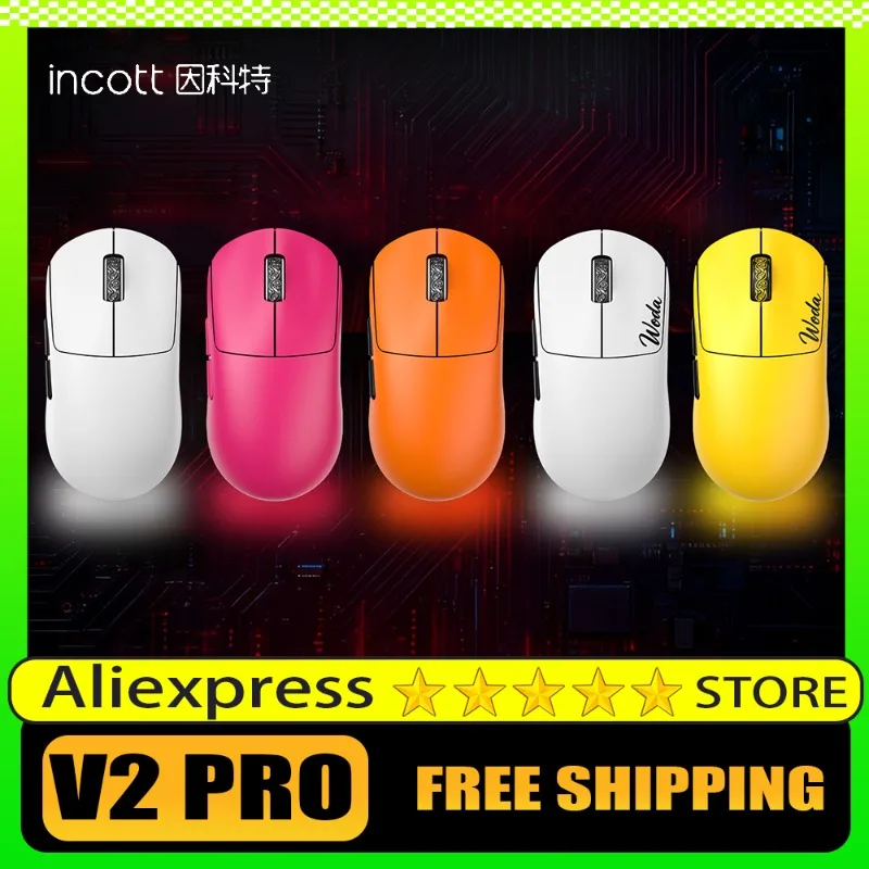 Incott G23 V2 Pro 8K Wireless Gaming Mouse Tri Mode PAW3395/3950 Mouse ...