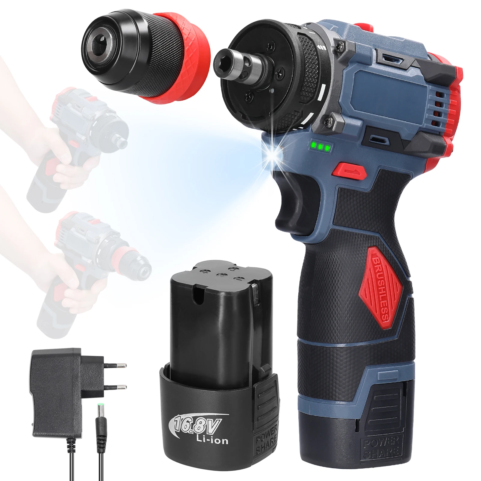 16-8V-2in1-Lithium-Drill-Electric-Screwdriver-Multi-function-Power-Tool ...