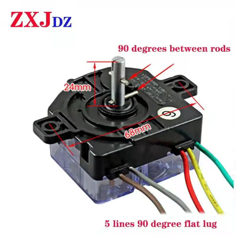 5 wire 90 degree washing machine timer switch Wash timer Semi-automatic ...