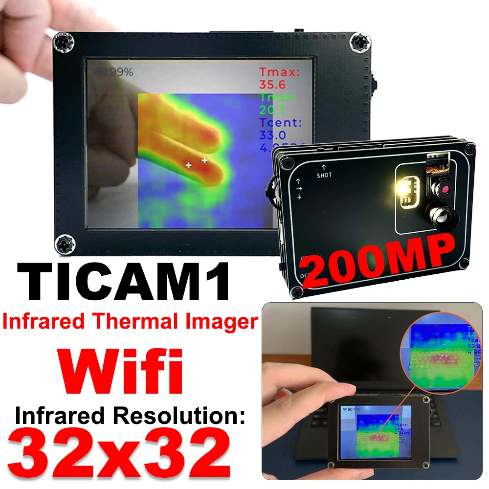 TICAM1-Digital-Thermal-Imager-Infrared-Sensor-WiFi-200MP-32-x-32 ...