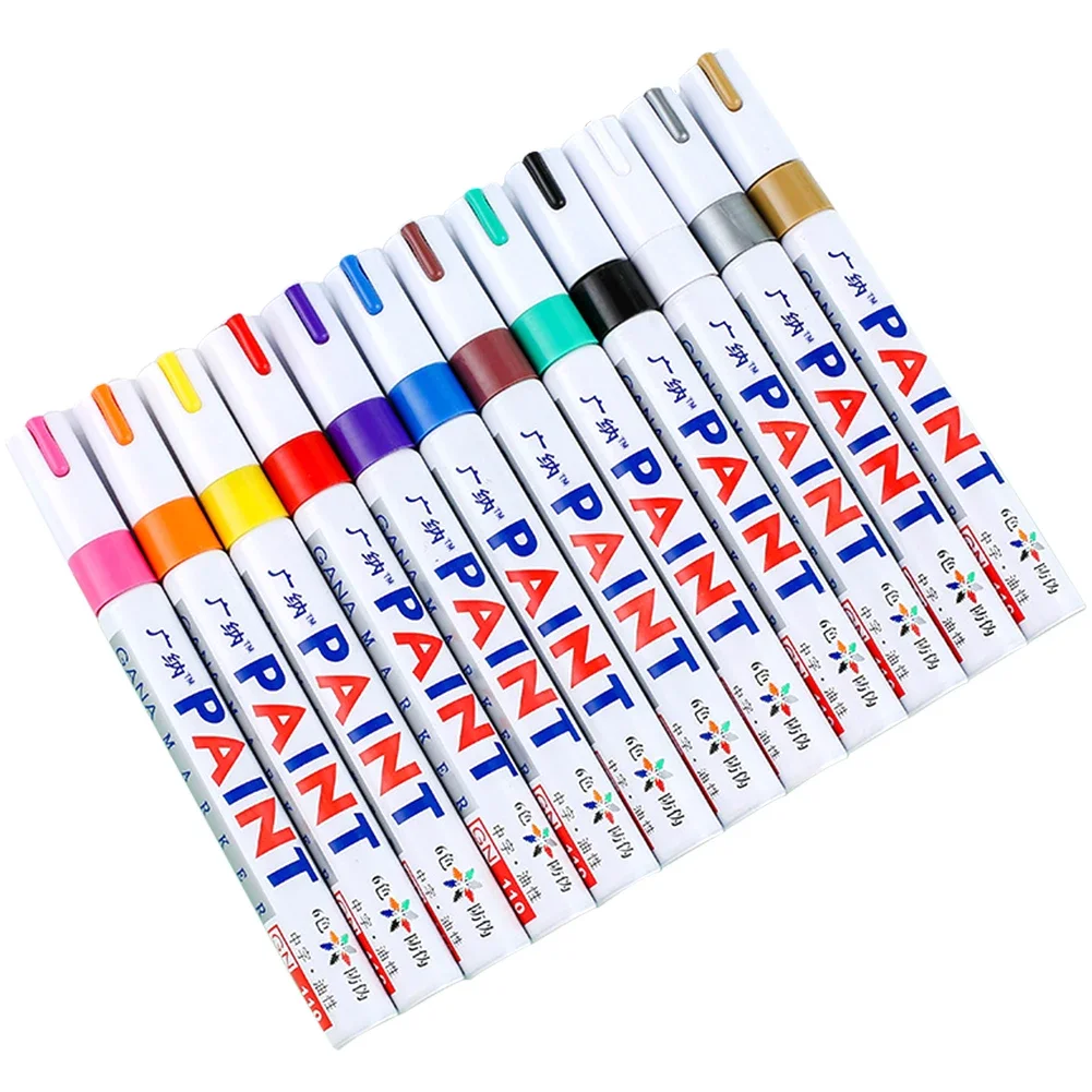 6-Pcs-Colorful-Permanent-Paint-Marker-Waterproof-White-Markers-tire ...