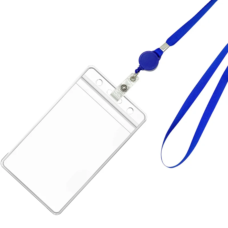 Business Clear Waterproof Credential Holder with Retractable Lanyard ...