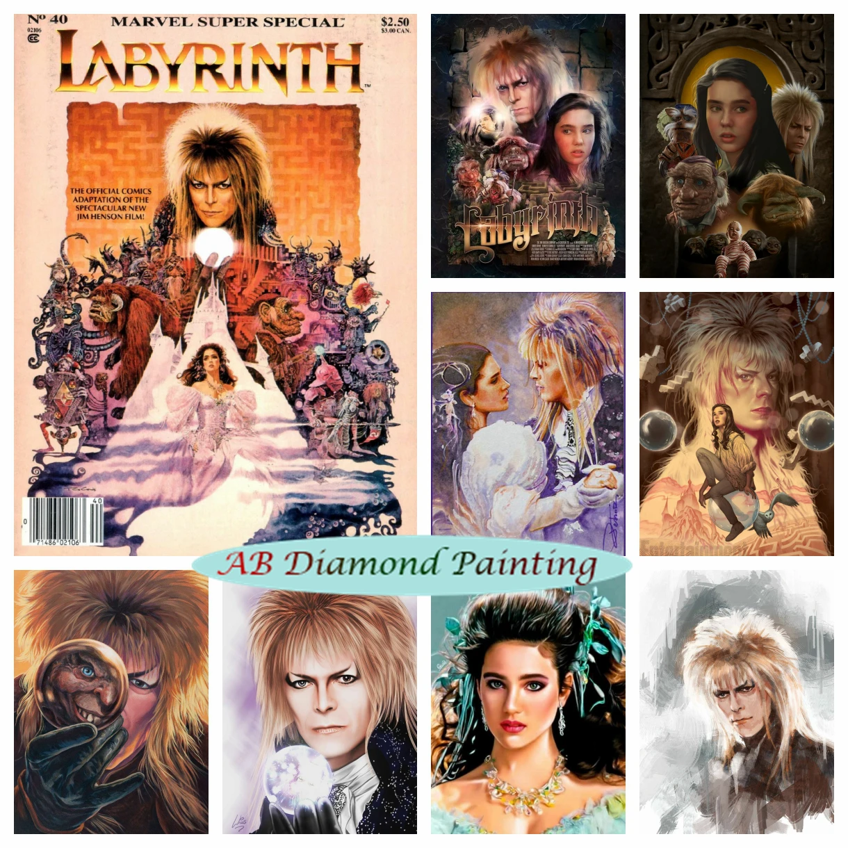 DB-Art-Diy-AB-Diamond-Painting-Labyrinth-Fantasy-Movie-Poster-Cross ...