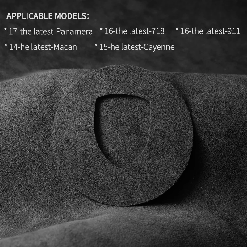 Car Steering Wheel Center Label Sticker Alcantara Suede For Porsche ...