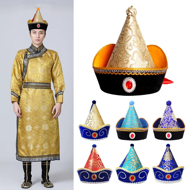 Chapeu Mongol Tradicional Mongolian Hat With Ornament | Mongolian