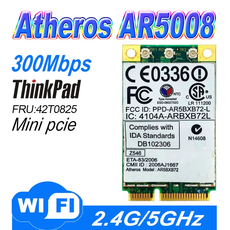 Atheros wifiカード,802.11a/b/g/n,300m,pci e,ar5bxb72 ar5008 ar5418,ibm t60 ...