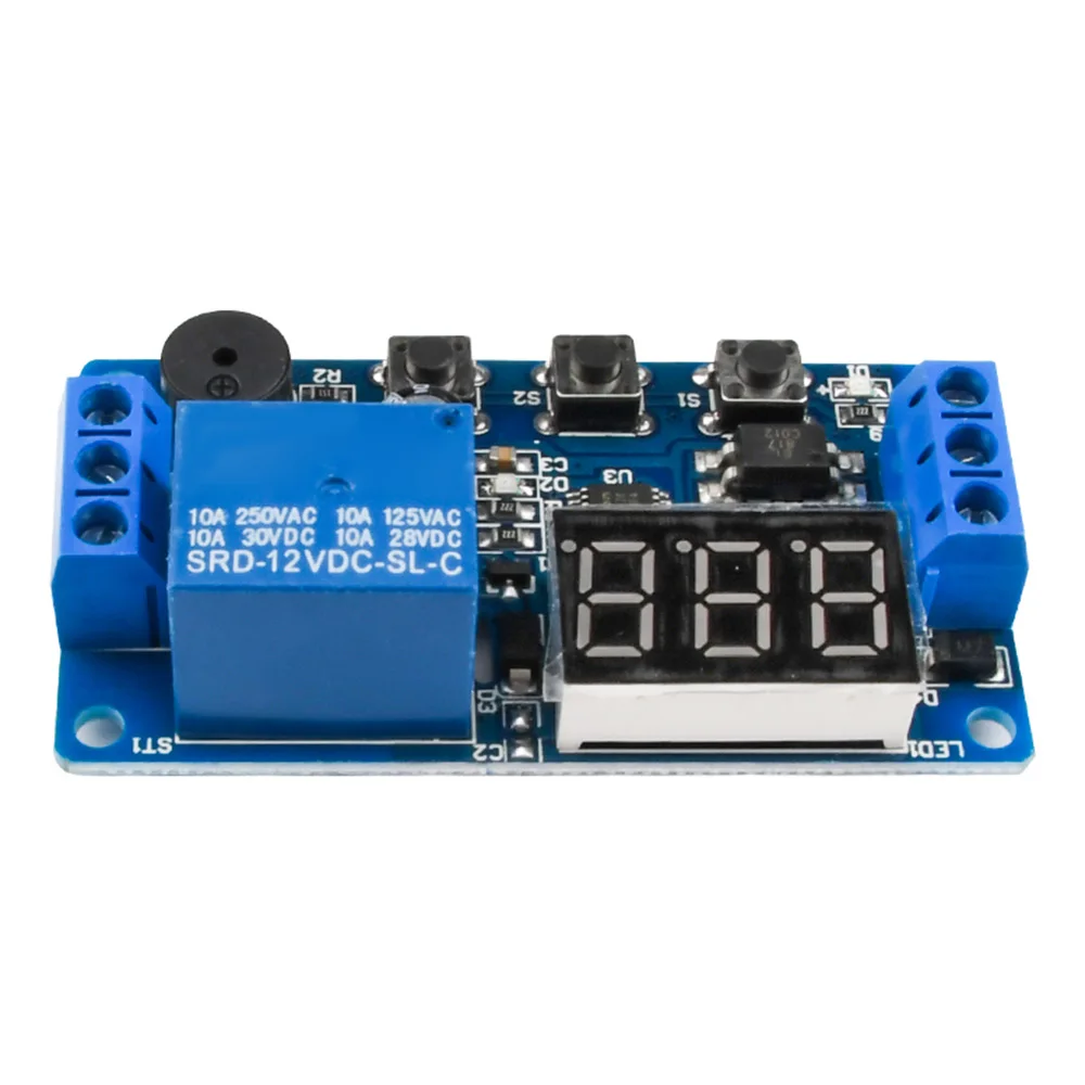 DC 12V Trigger Cycle Delay Timer Switch Turn On Off Relay with buzzer ...