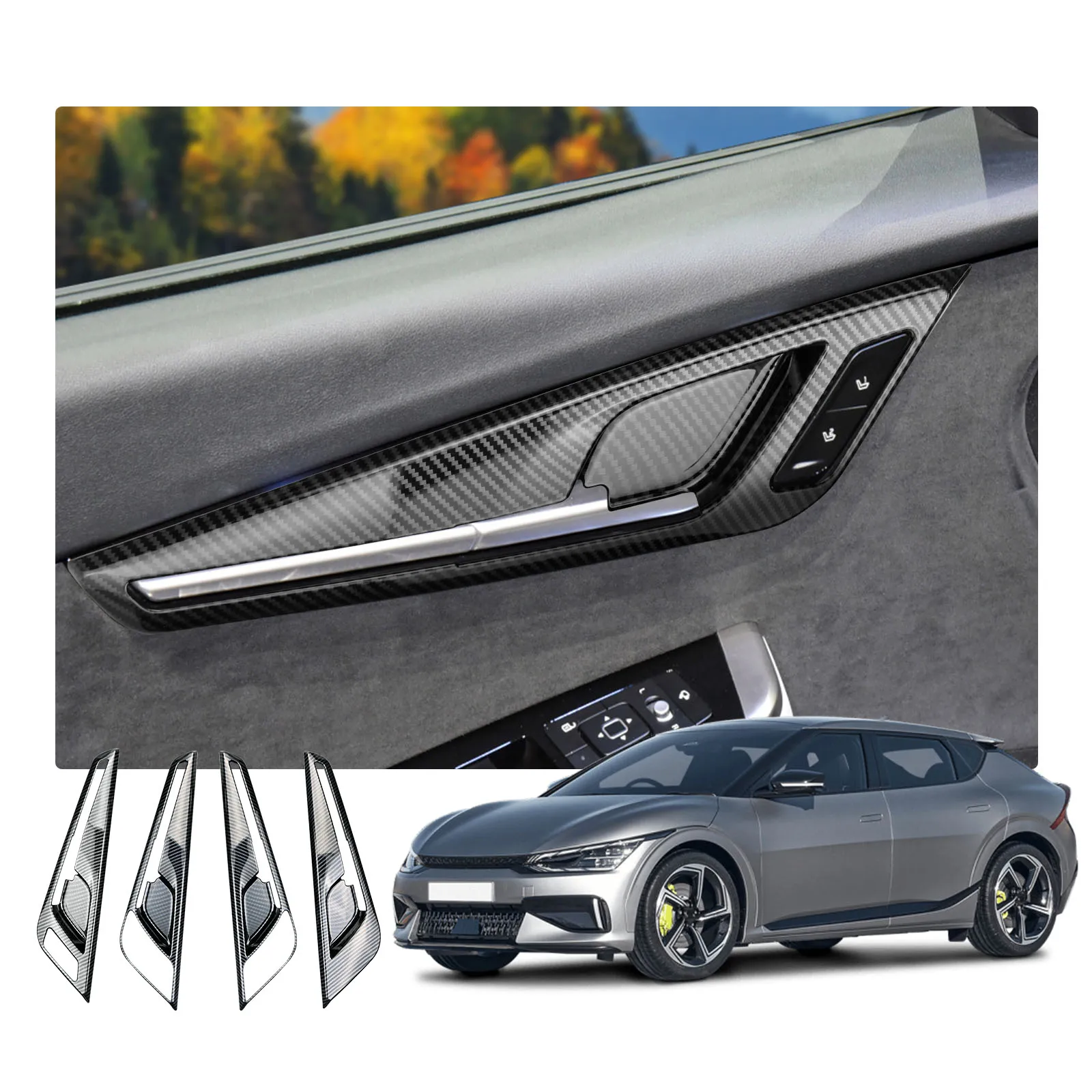 LFOTPP-Car-Carbon-Fiber-Panel-Cover-for-EV6-2022-2023-Left-Hand-Drive ...